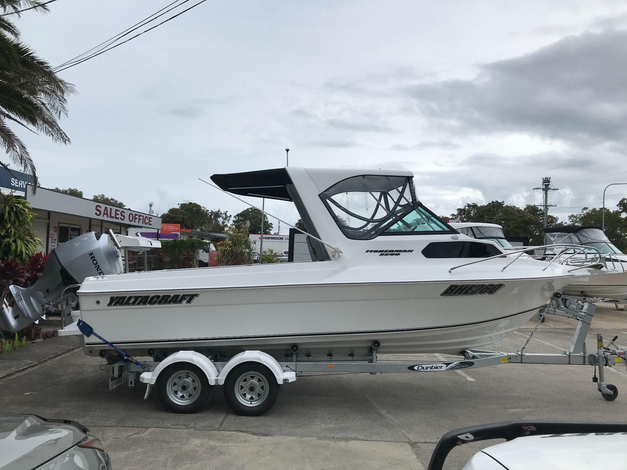 NEW - YALTA CRAFT 2200 FISHERMAN WITH 150 HONDA ON DUNBIER TRAILER