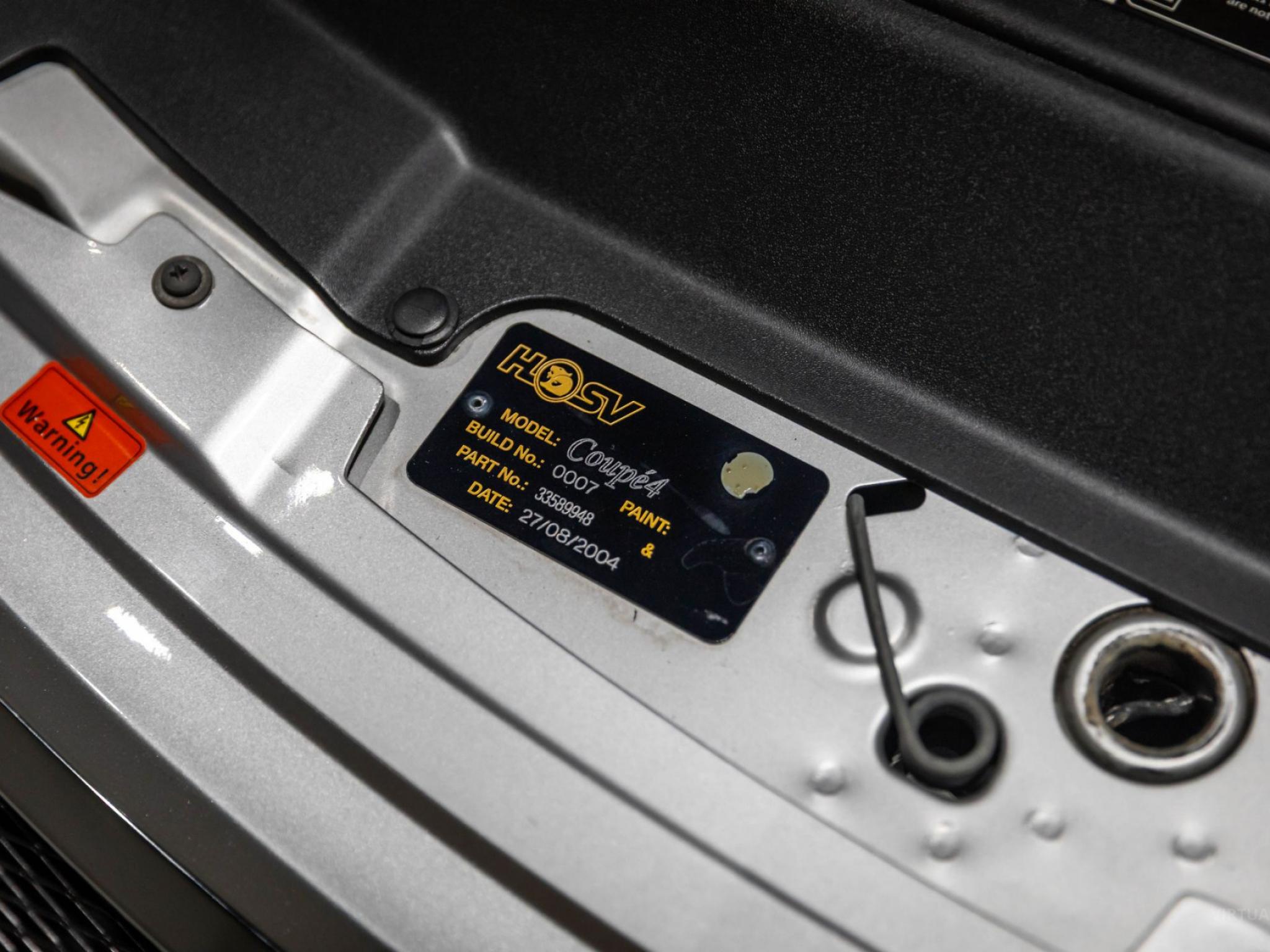 HSV COUPE 4 2004 HOLDEN SPECIAL VEHICLES COUPE V2 SERIES 3 4 COUPE 2DR ...